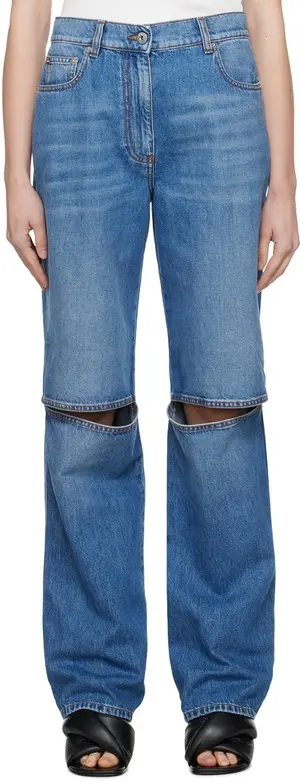 J.W.ANDERSON Jw Anderson Cut-out Knee Bootcut Jeans