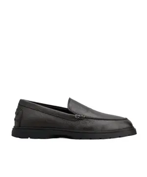 TOD'S Gommino Deerskin Leather Loafers With Embossed Logo