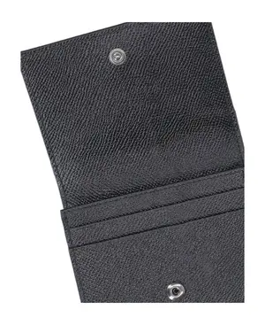 Dolce & Gabbana Dolce Gabbana Logo Plaque Bifold Wallet - Black