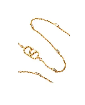 Valentino Garavani Vlogo Signature Embellished Necklace