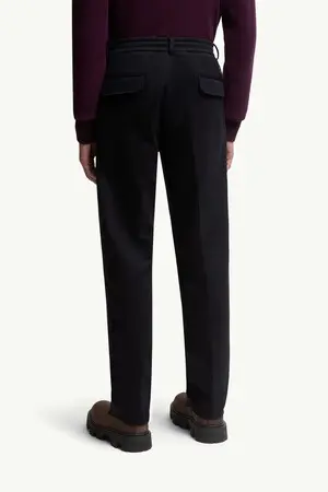 Moncler Logo Patch Tailored Pants - Blue