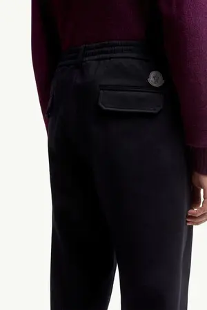 Moncler Logo Patch Tailored Pants - Blue