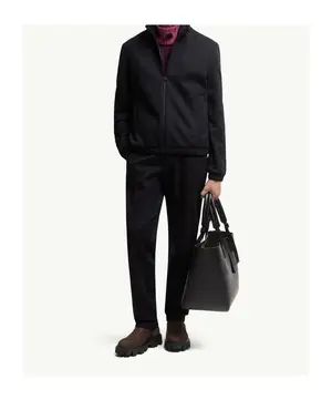Moncler Logo Patch Tailored Pants - Blue