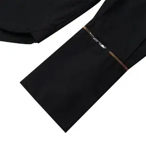 Burberry Stretch Cotton Shirt With Check Trim