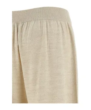 Fabiana Filippi Elastic Waist Wide Leg Knitted Trousers