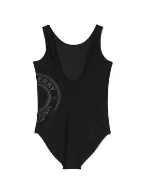 Burberry Logo Print Scoop Neck One-piece Swimsuit