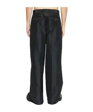 JIL SANDER Pleated Straight Leg Trousers - Black