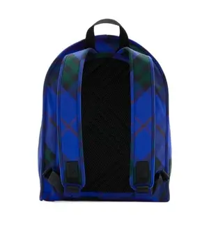 Burberry Vintage Check-printed Zipped Backpack - Blue