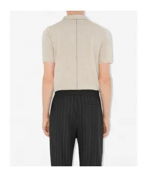 Burberry Short-sleeved Fin-knit Polo Top