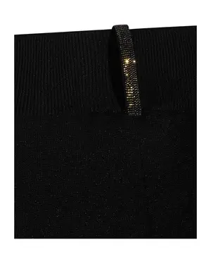 Fabiana Filippi Ribbed Knitted Trousers - Black