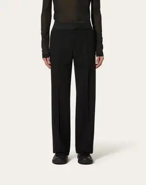 Valentino Garavani High Waisted Straight Leg Trousers