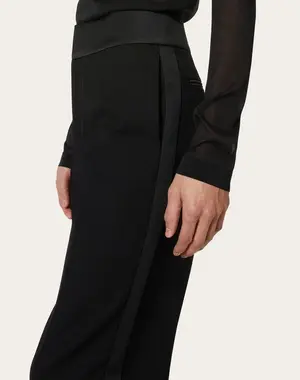 Valentino Garavani High Waisted Straight Leg Trousers