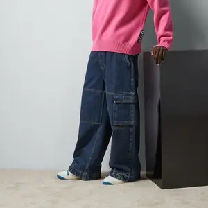 Gucci Contrast Stitched Wide-leg Jeans