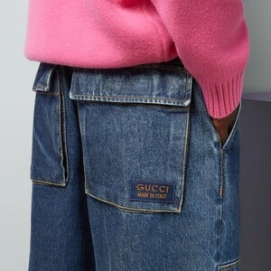 Gucci Contrast Stitched Wide-leg Jeans