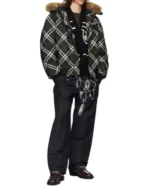 Burberry Checked Hooded Puffer Jacket