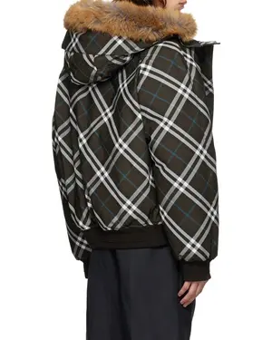 Burberry Checked Hooded Puffer Jacket