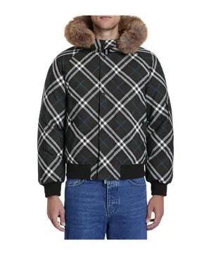 Burberry Checked Hooded Puffer Jacket