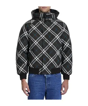 Burberry Checked Hooded Puffer Jacket