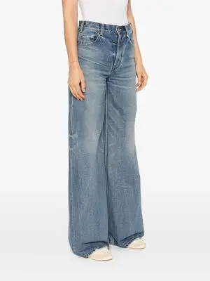 Celine Flared Surf Jeans In Union Wash Denim