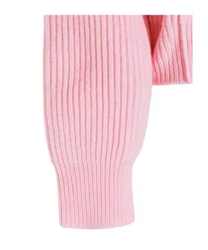 Marni Ribbed V-neck Jumper - Pink