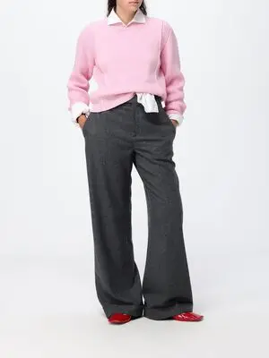 Marni Ribbed V-neck Jumper - Pink