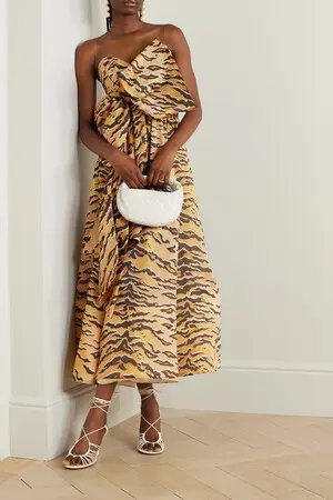 Zimmermann Strapless Printed Maxi Dress