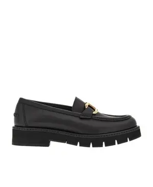 FERRAGAMO Gancini Decorative Loafer - Black