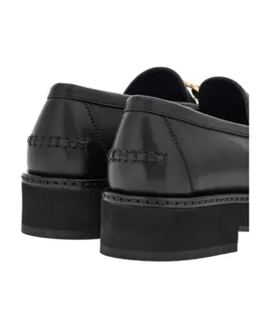 FERRAGAMO Gancini Decorative Loafer - Black