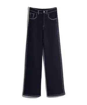 BARRIE High-rise Wide-leg Trousers - Black
