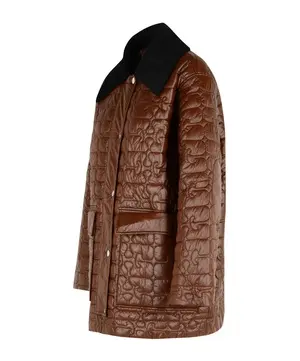 GANNI Padded Jacket With Snap And Zip Front Closure - Black