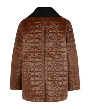 GANNI Padded Jacket With Snap And Zip Front Closure - Black