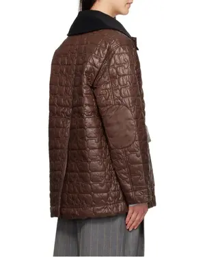 GANNI Padded Jacket With Snap And Zip Front Closure - Black