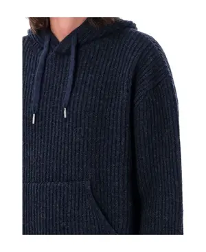 Ami Drawstring Knitted Hoodie