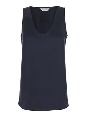 Max Mara Sleeveless Round Neck Top - Black