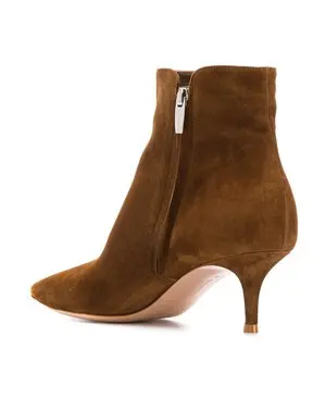 GIANVITO ROSSI Pointed Toe Ankle Boots - Brown