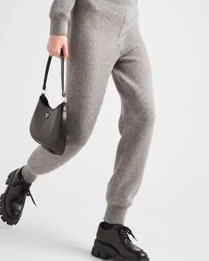 Prada Knitted Track Pants With Ribbed Hem