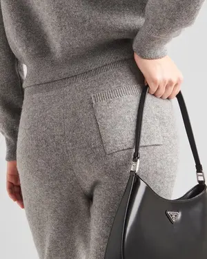 Prada Knitted Track Pants With Ribbed Hem