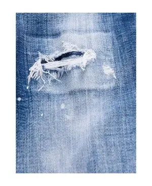 Dsquared2 Cropped Distressed Jeans - Blue