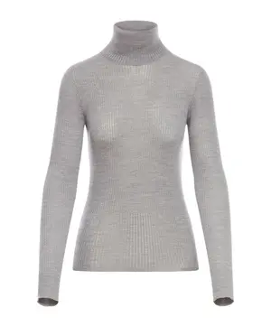 Sportmax Turtleneck Knitted Jumper - Medium Gray