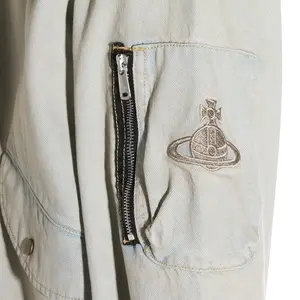 VIVIENNE WESTWOOD Bernardo Zipped Bomber Jacket - White