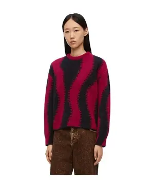 Loewe Abstract Stripe Wool Blend Sweater