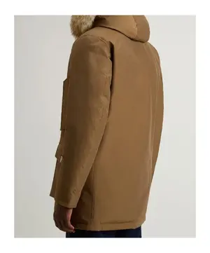 Woolrich Arctic Hooded Parka With Fur Trim - Coffee