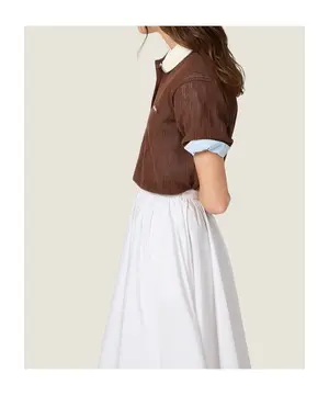 Miu Miu Open-knit Polo Top - Cocoa Brown