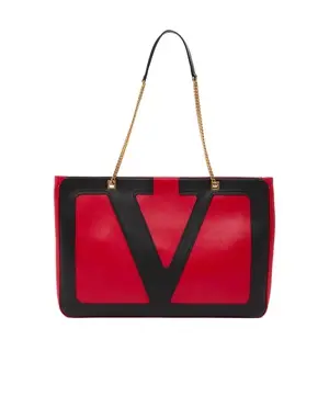 Valentino Garavani Viva Superstar Vlogo Signature Tote Bag - Red