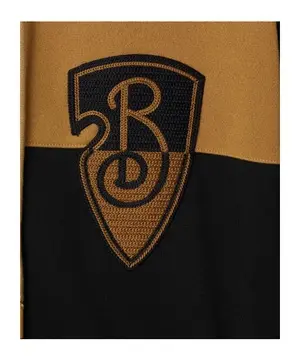 Burberry Zip-up Drawstring Hoodie With B-shield Embroidery - Black