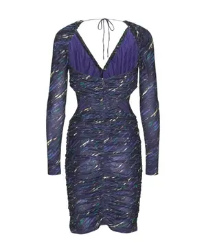 ROTATE BY BIRGER CHRISTENSEN Long Sleeve V-neck Cut-out Dress