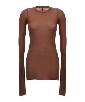 Rick Owens Ribbed Long Sleeve Top - Pink
