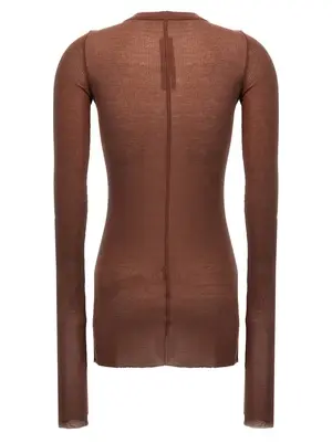 Rick Owens Ribbed Long Sleeve Top - Pink