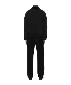 Burberry Quilted Zip-up Jacket With B-shield Detail - Black/snug