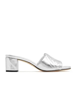 Alexander McQueen Embossed Metallic Sandals
